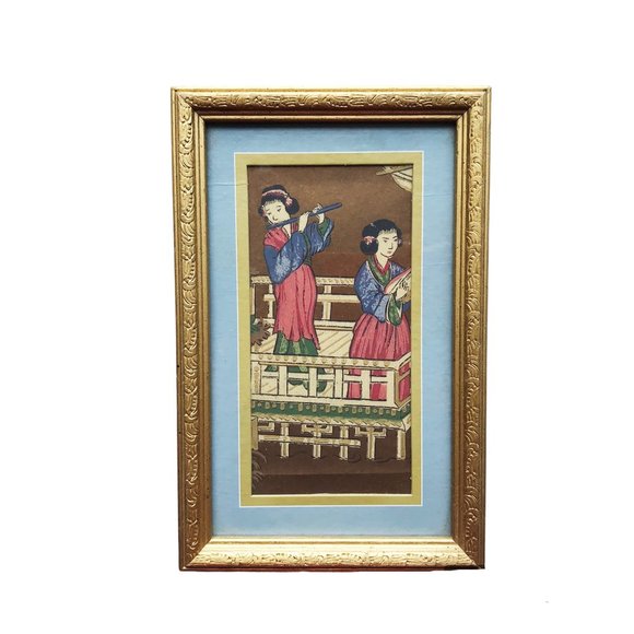 Vintage | Art | Vintage Japanese Geisha Framed Picture | Poshmark